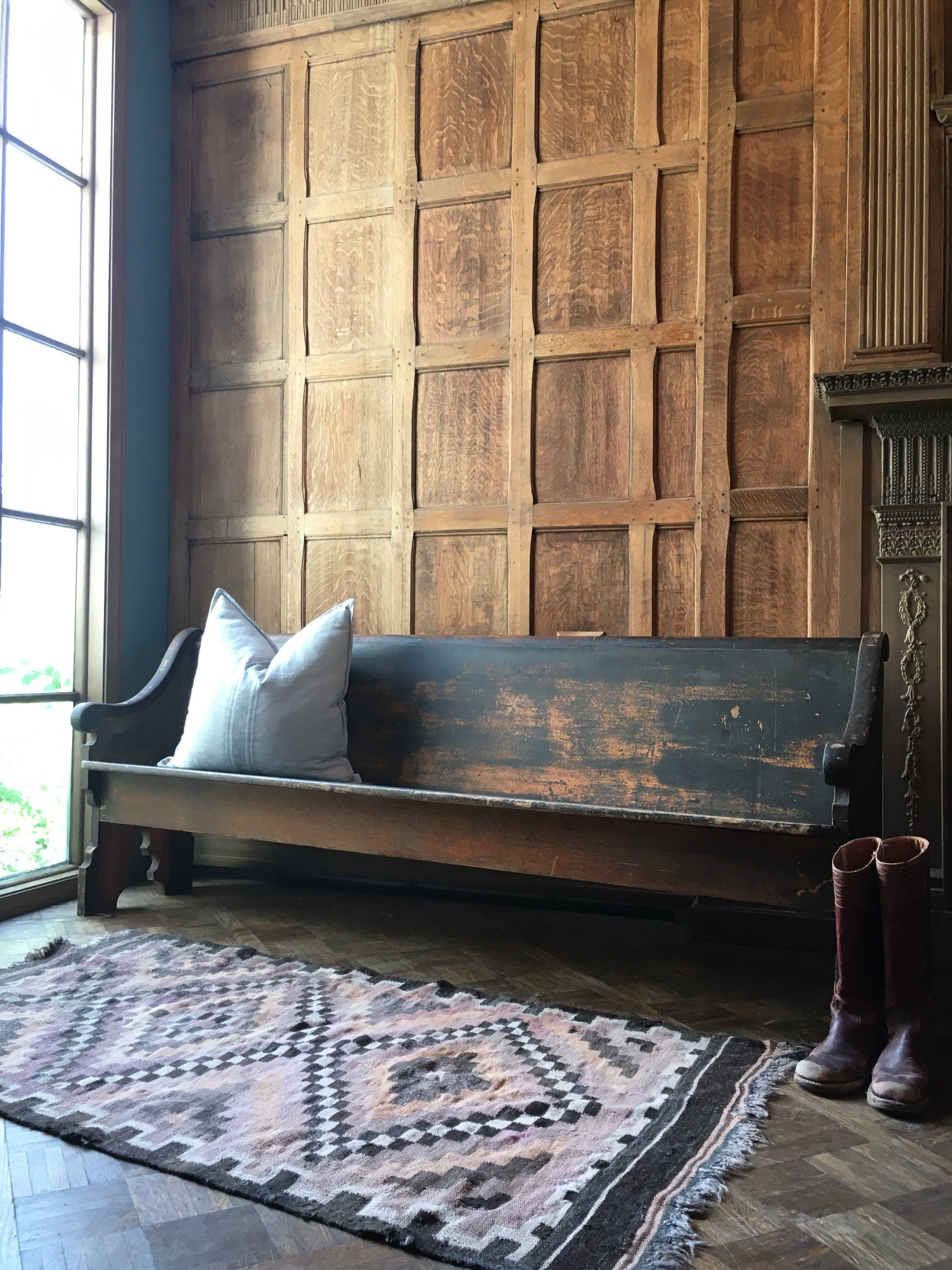 Home & Living Farmhouse Furniture Rustic Bench Wedding Decor Wooden ...