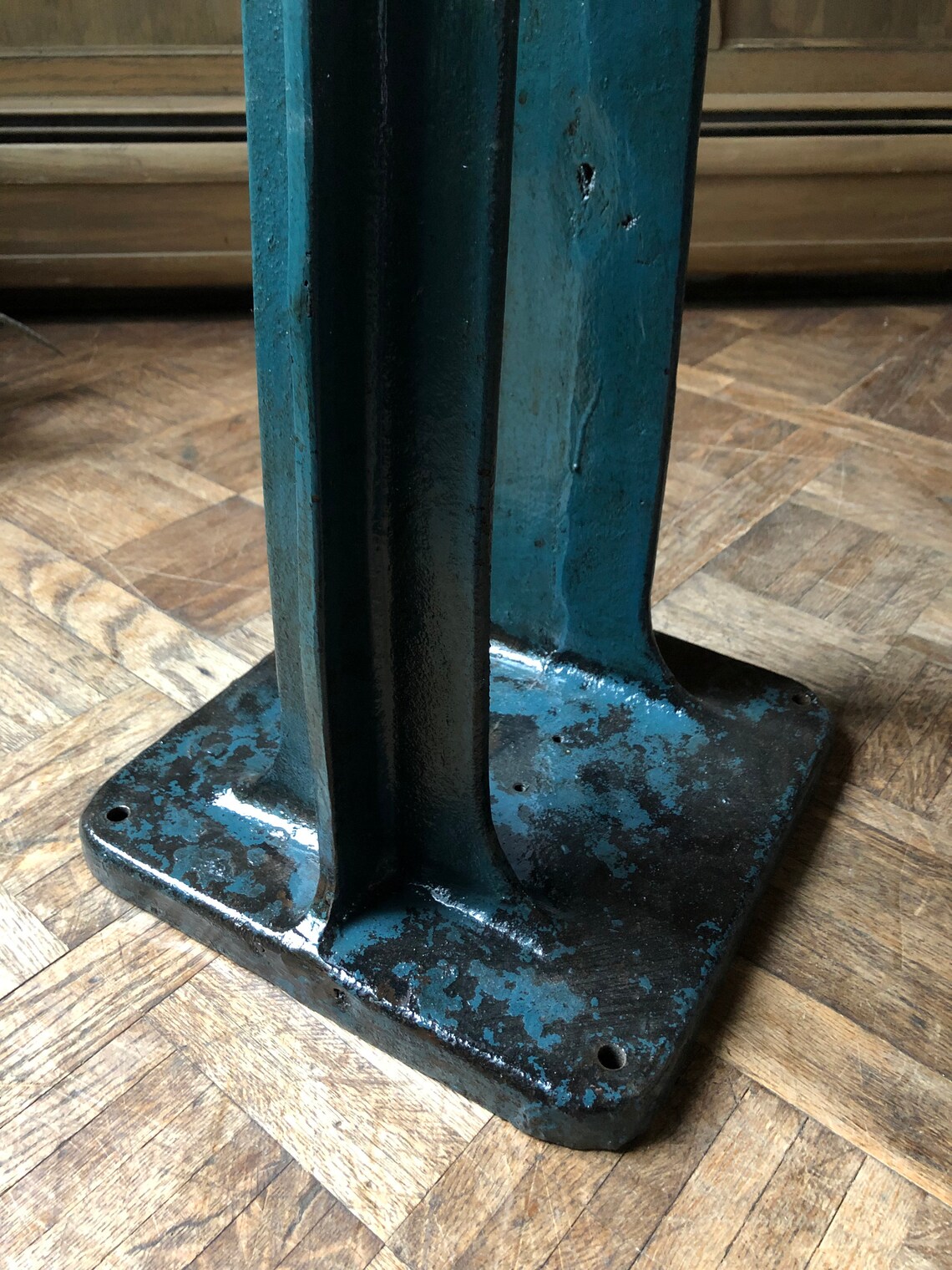 Antique Cast Iron Pedestal Table Small Standing Desk - Etsy