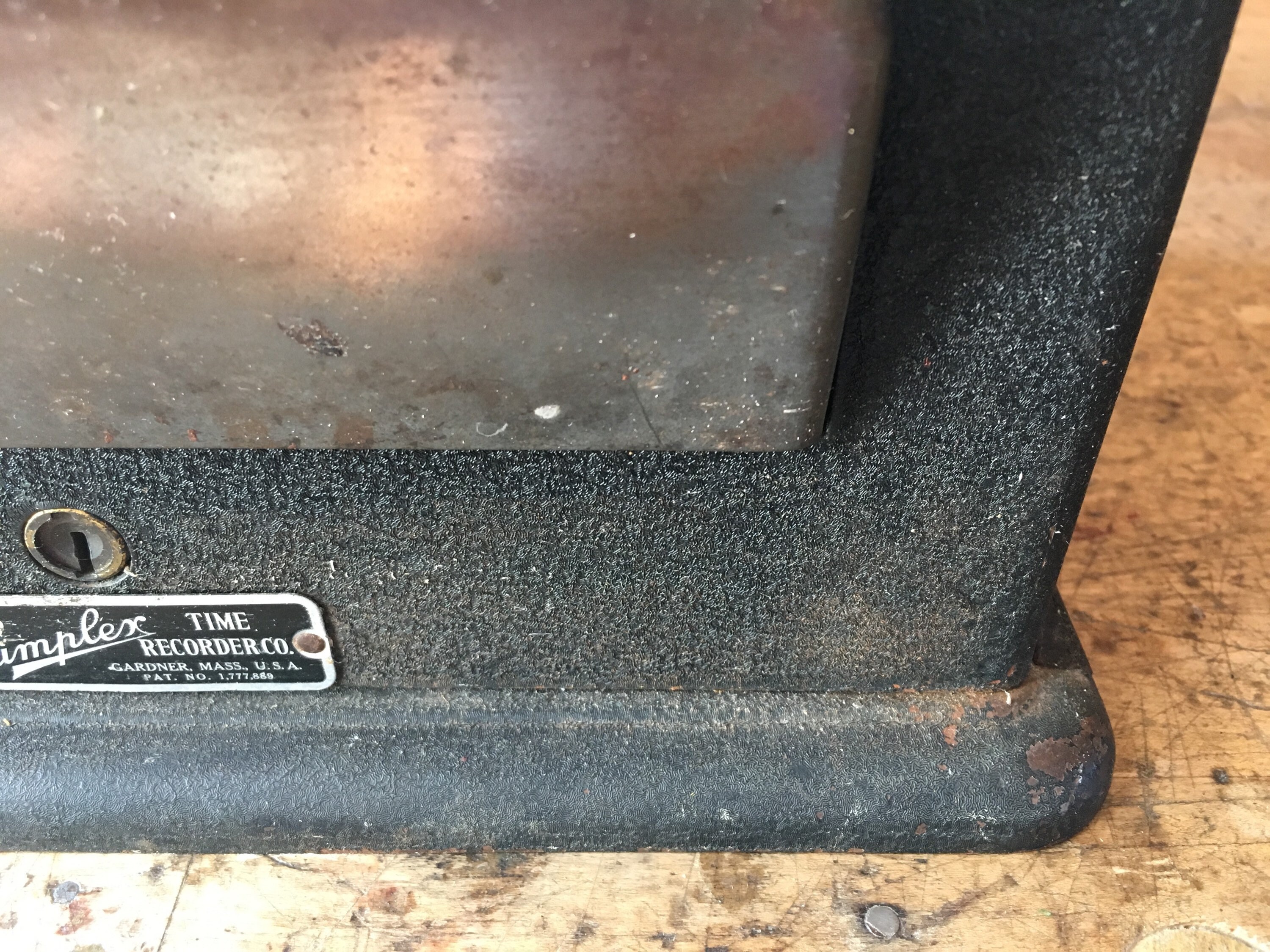 Vintage Simplex Punch Clock Time Clock, WORKS, Simplex Time Tecorder Co ...