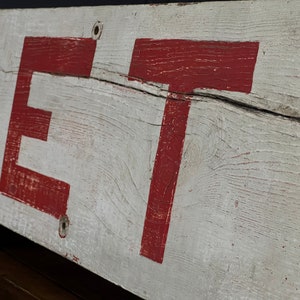 Hand Painted Service Station Sign, Standard Oil Road Sign, Wood ...