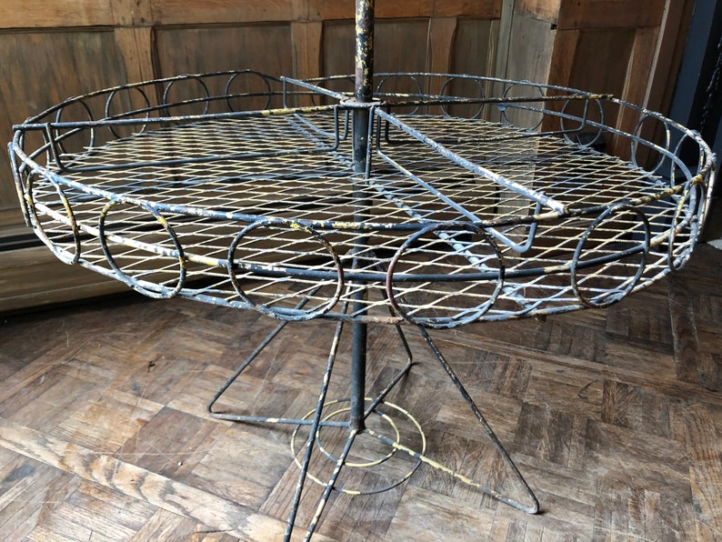 Antique Three Tiered Rotating Metal Rack Store Display - Etsy