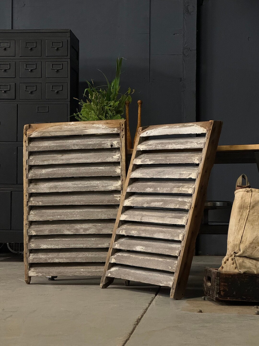 Pair of Antique Barn Louvers, Architectural Salvage, Antique Barn Wood ...