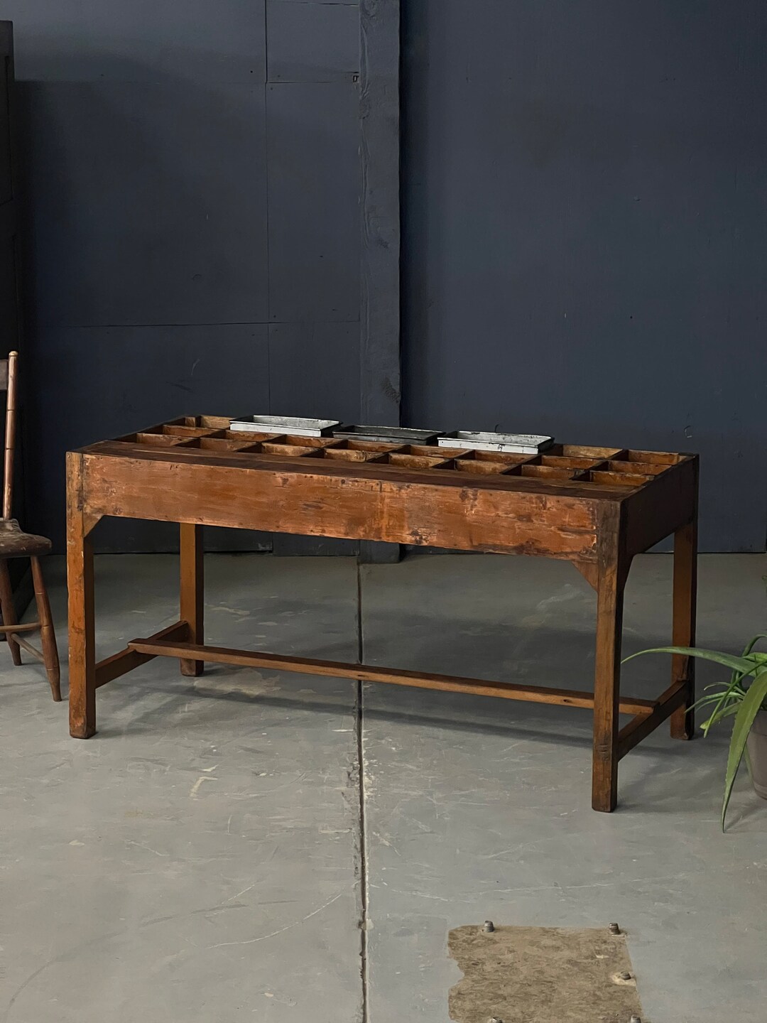 Antique General Store Display Table, Hardware Store Mercantile Table ...