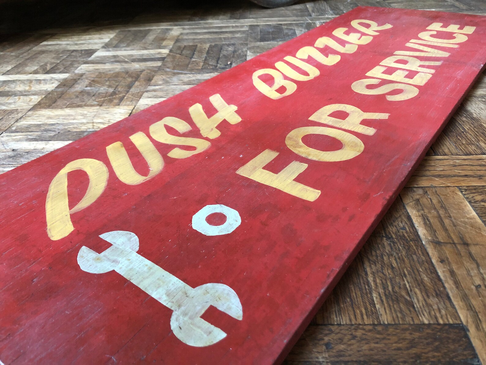 Vintage Hand Painted Sign 1940s Vintage Service Station Sign - Etsy