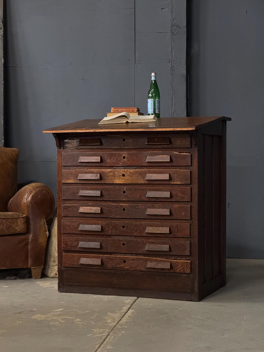 Antique Slant Top Desk With Drawers - Etsy