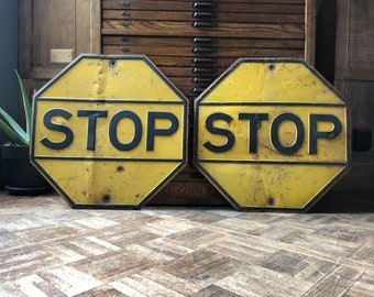 Vintage Stop Sign - Etsy