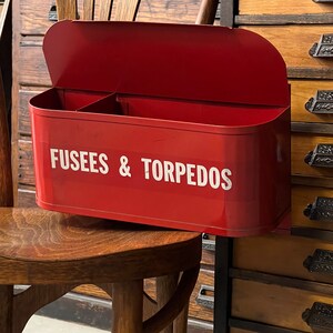 Vintage Fusees & Torpedos Box, Railroad Emergency Fuse Box, Red and ...