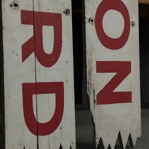 Hand Painted Service Station Sign, Standard Oil Road Sign, Wood ...