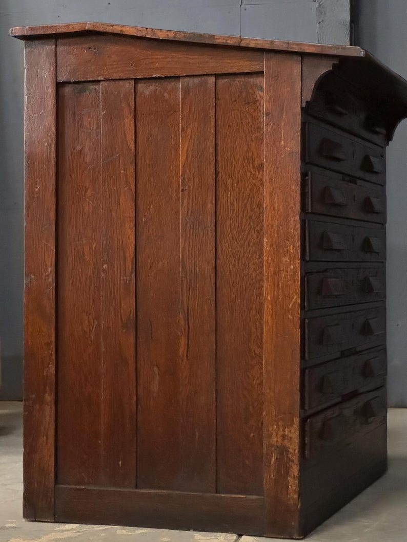 Antique Slant Top Desk With Drawers - Etsy