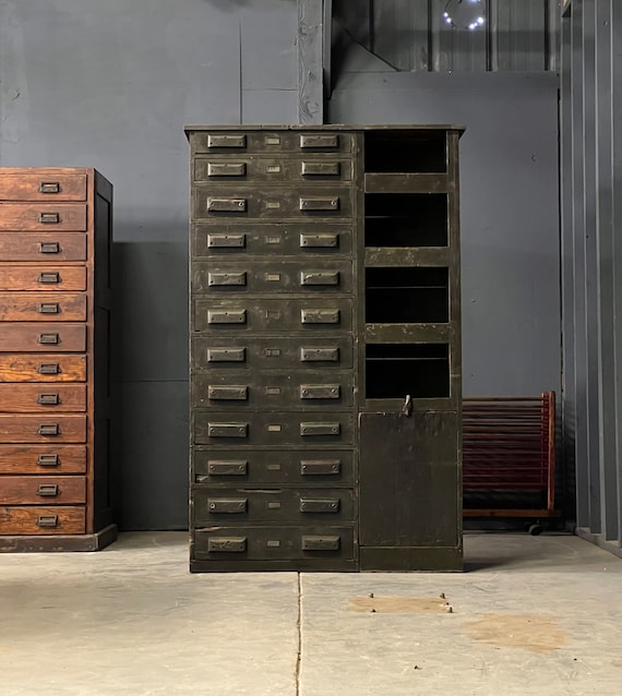 Industrial style tall cabinet store