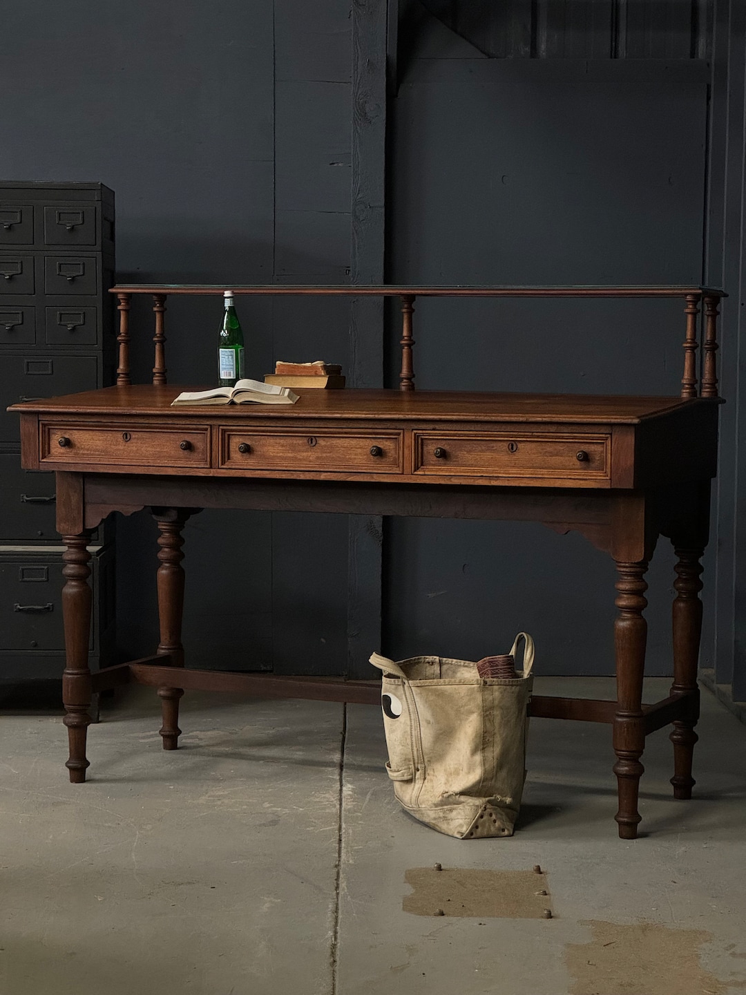 LARGE Antique Standing Desk, Slant Top Desk, Post Office Desk, Bankers ...