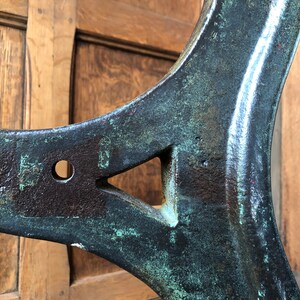 Industrial Sculpture, Antique Cast Iron Material Racks, 5 FT Tall Line ...