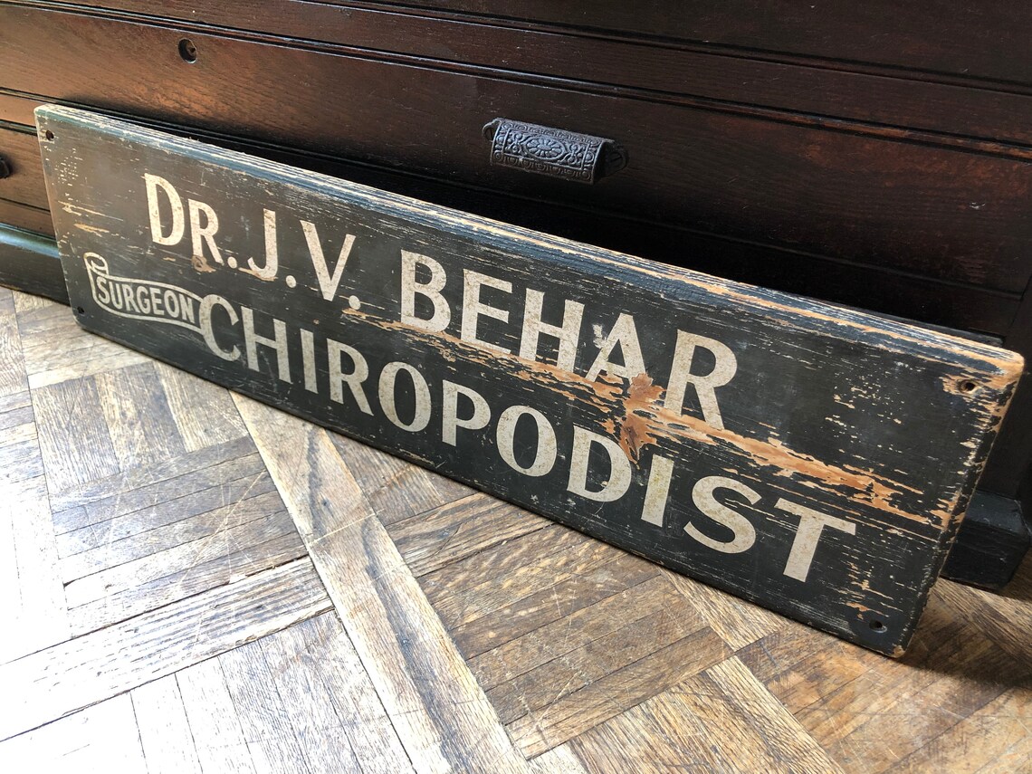 Antique Medical Trade Sign Antique Surgeon Chiropractor Sign - Etsy