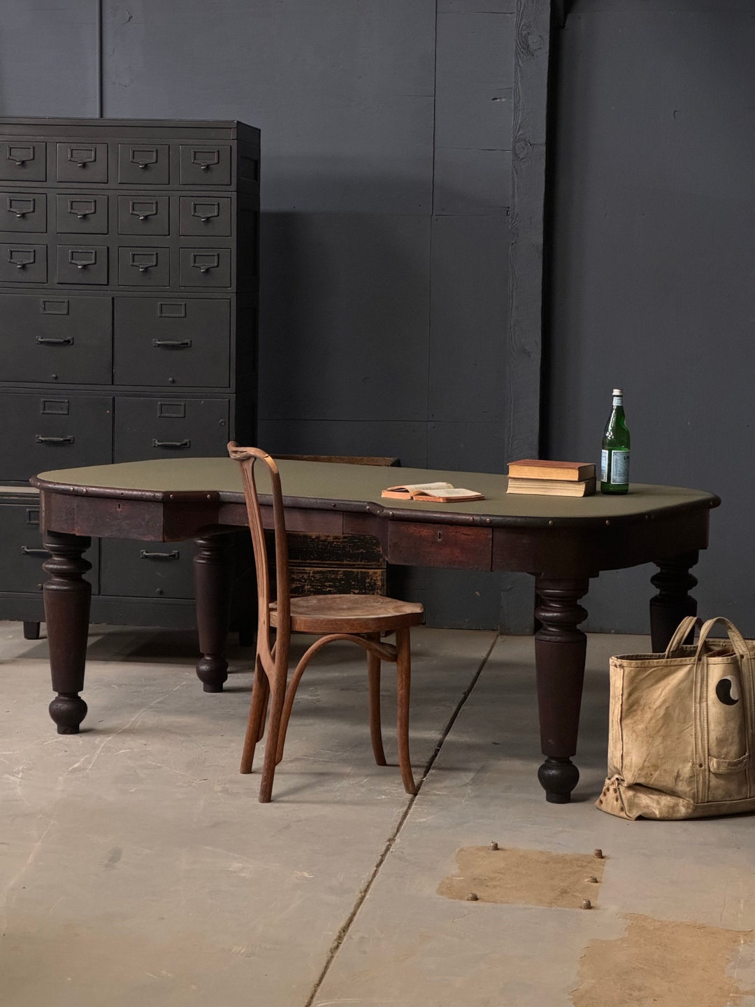 Antique Poker Table, Antique Gaming Table, Antique Wood Desk With ...