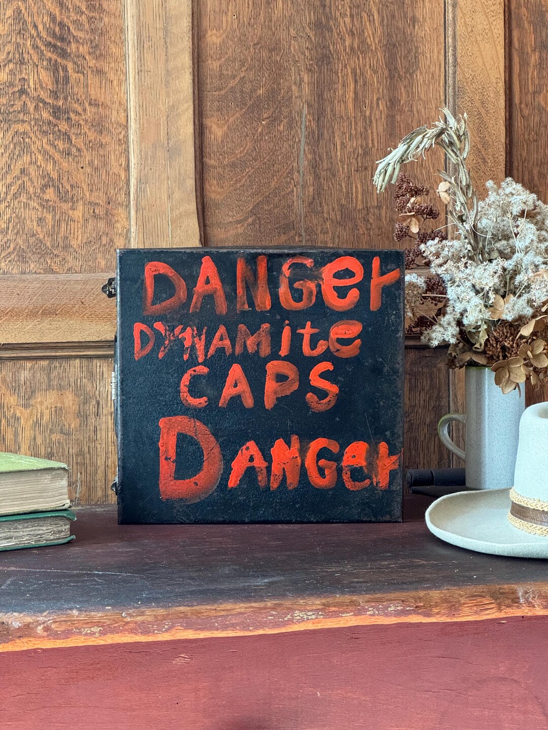 Antique Dynamite Caps Box, Industrial Storage, Danger Sign - Etsy