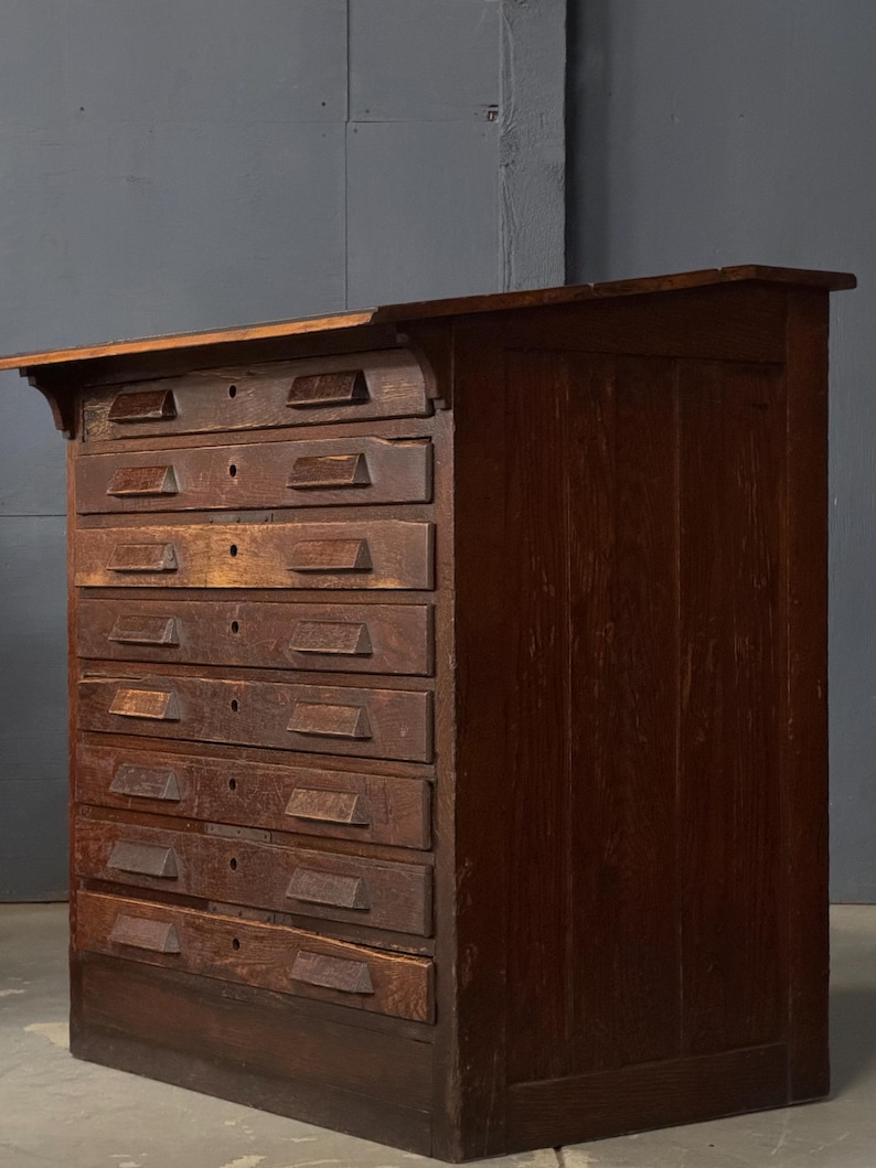 Antique Slant Top Desk With Drawers - Etsy