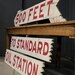 Hand Painted Service Station Sign, Standard Oil Road Sign, Wood ...