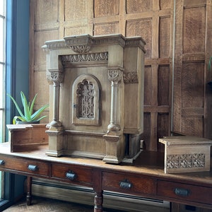 Antique Holy Sacrament Cabinet, Reliquary Cabinet, Vestment Cabinet ...