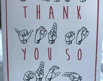 Sign Language Note Cards