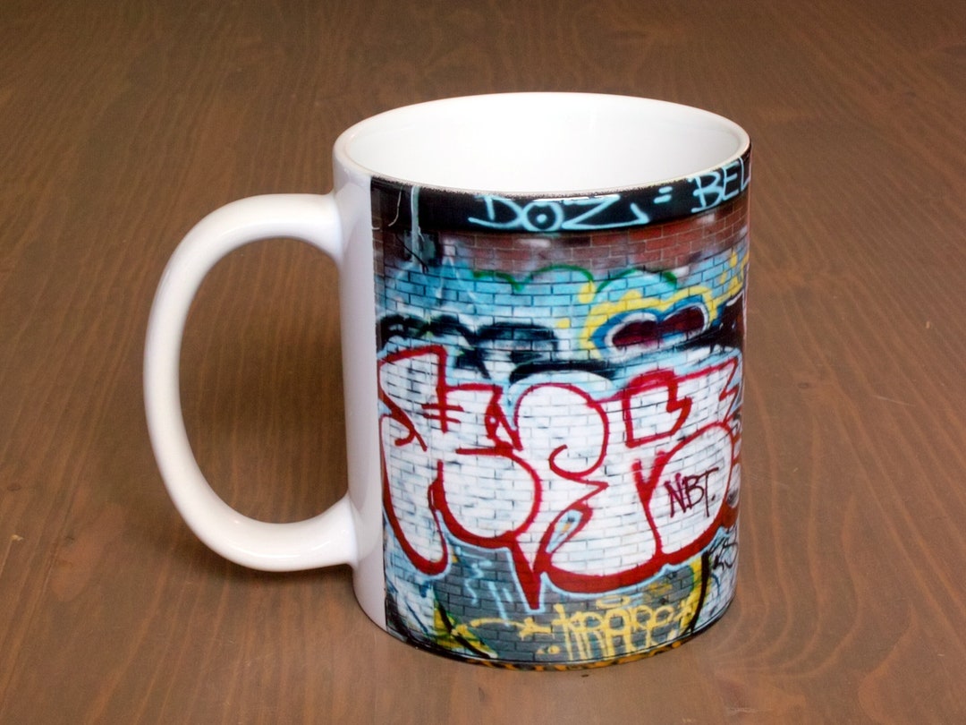 Coffee Mug, Graffiti Artist Signatures, Manhattan Rooftop, NYC, USA - Etsy