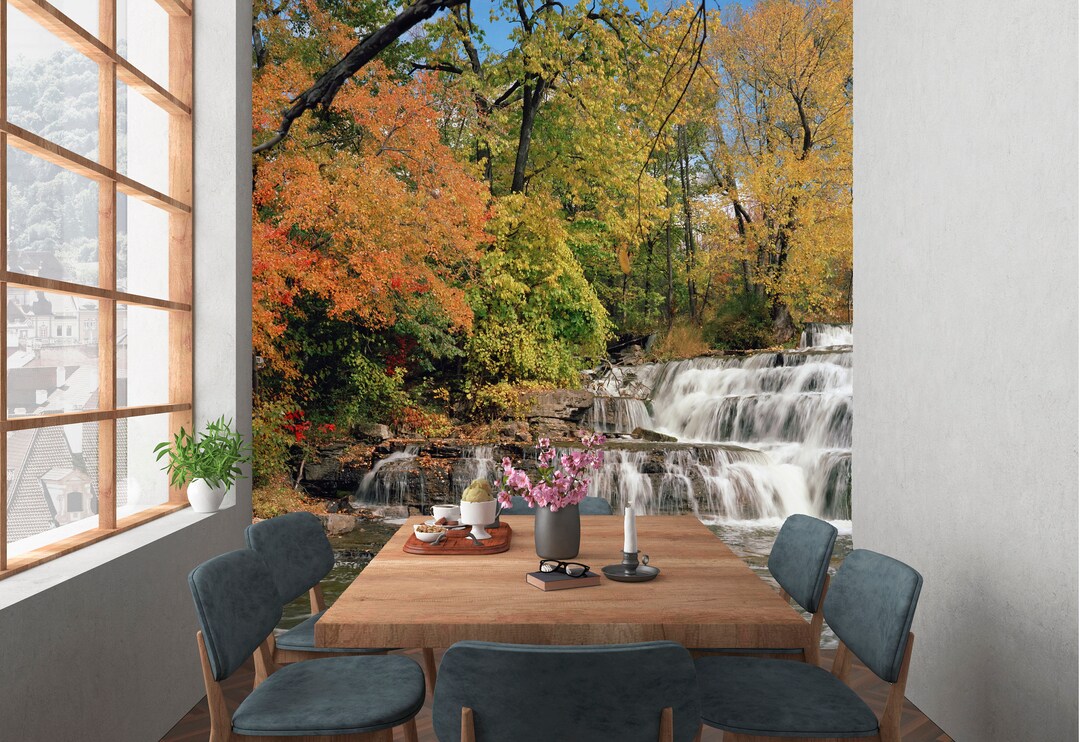 Fine Art Print, Forest Waterfall, Landscape, Autumn Colors, Almonte ...