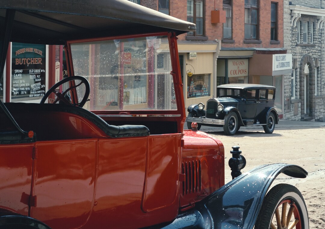Fine Art Print, Vintage Car Street Scene - Etsy
