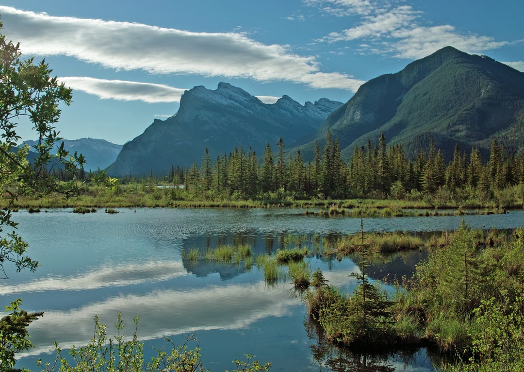 Fine Art Print, Banff Alberta, Mountain Landscape, Rundle Mountain ...