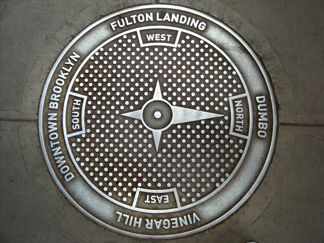 Fine Art Print, Brooklyn Bridge Compass Rose, DUMBO Brooklyn, New York City, USA - Etsy