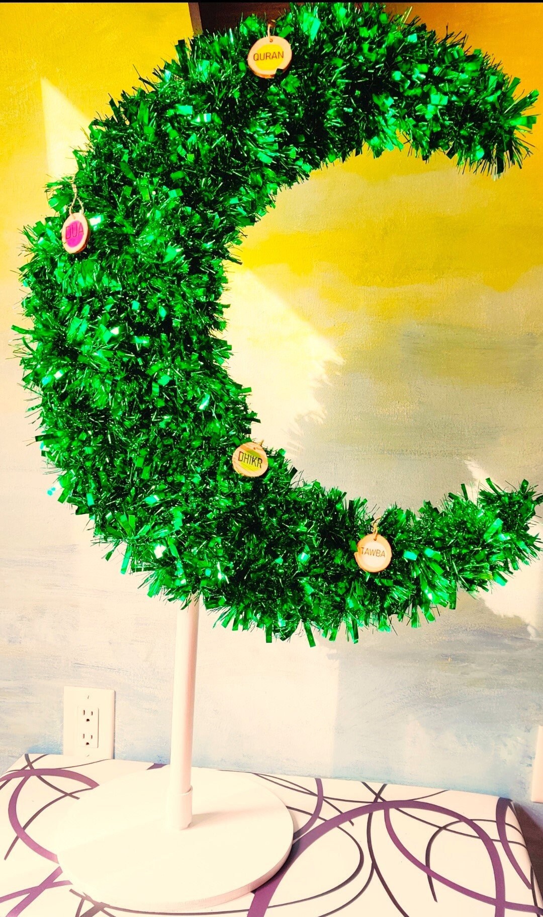 5ft GREEN Ramadan Moon Tree Eid Tree Crescent FREE Gift Decor Ramadhan ...