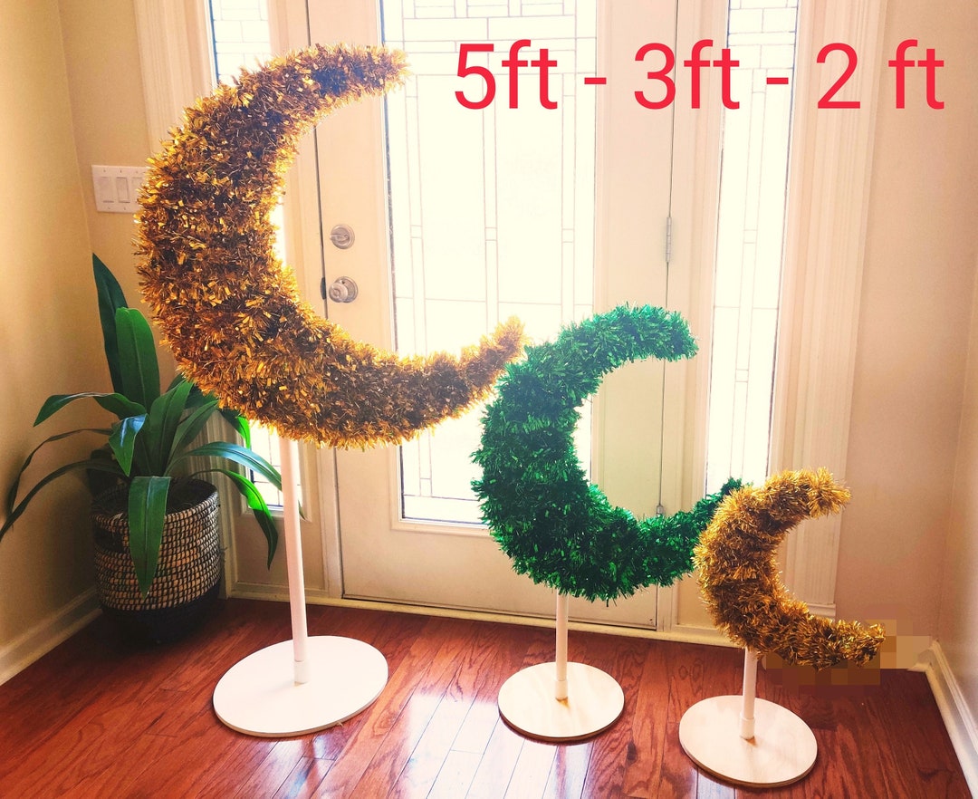 5ft SILVER Ramadan Moon Tree Eid Tree Crescent FREE Gift Decor Ramadhan ...