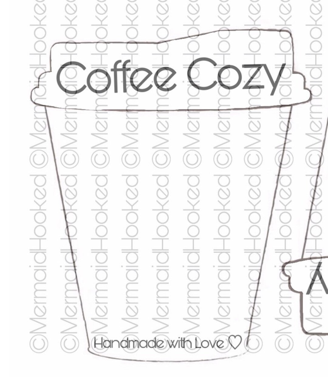 PDF- Simple Coffee Cozy Template - Kraft Paper Template - Coffee Cozy ...