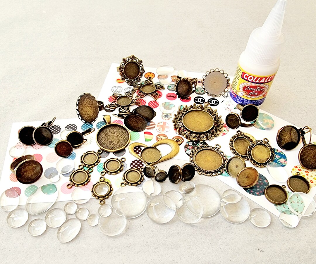 Cabochon Craft Set Ant. Bronze - Etsy
