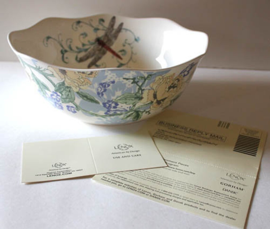 Lenox Alice Drew Collage Collection Serving Bowl Lenox - Etsy