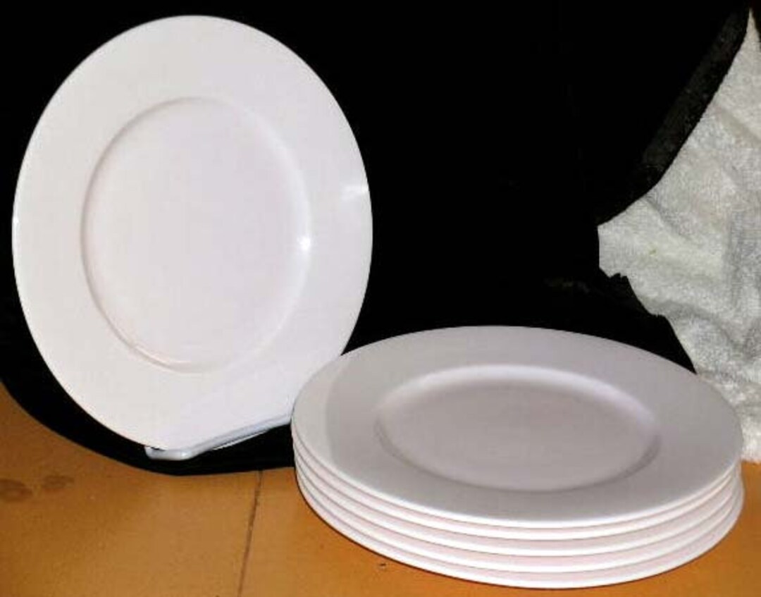 6 Piece Calvin Klein Pink Stencil Salad Plates - Calvin Klein Pink ...