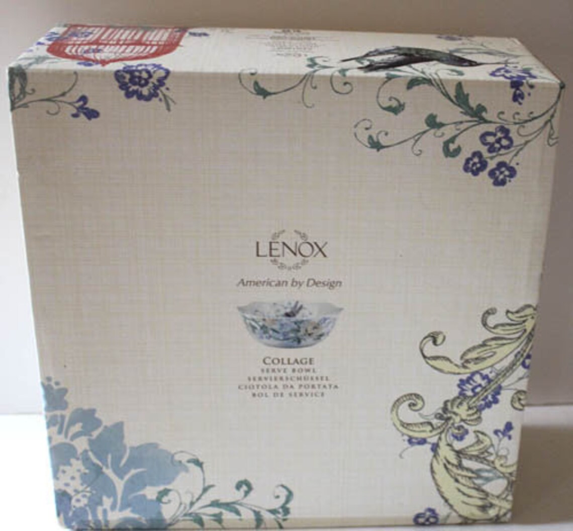 Lenox Alice Drew Collage Collection Serving Bowl Lenox - Etsy