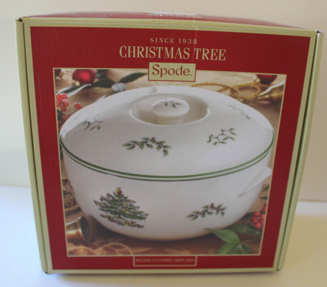 Spode Christmas Tree Casserole Baker & Lid - Spode Bakeware Casserole ...
