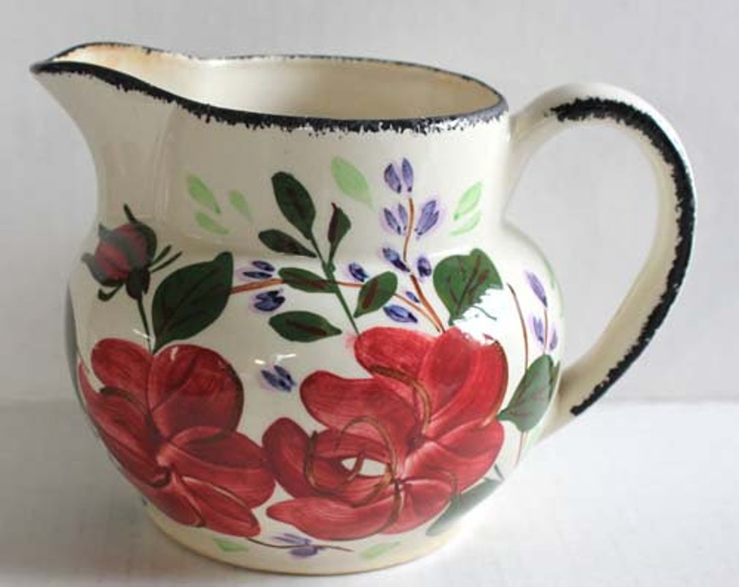 Vintage Blue Ridge Pitcher - Hand Painted Water Pitcher - Vintage ...