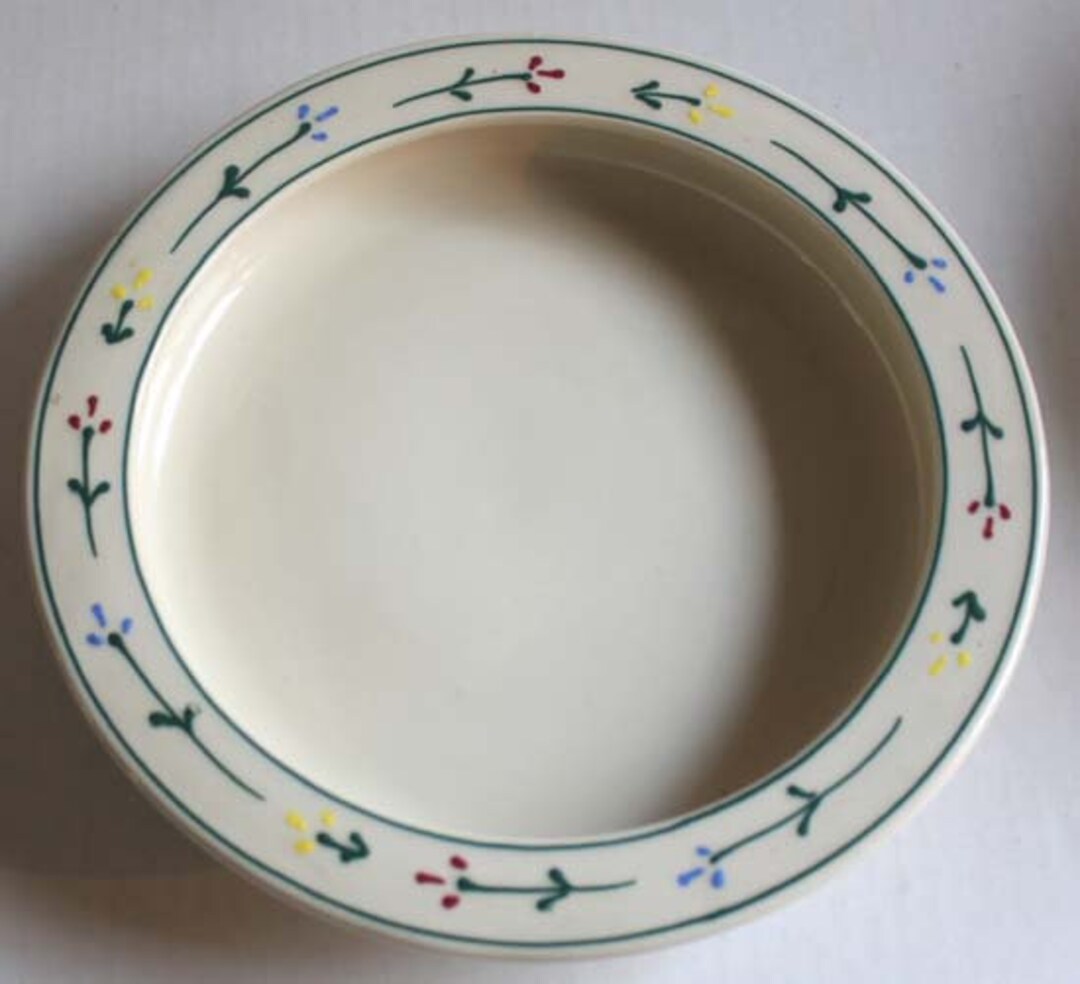 Vintage Hartstone Flower Garden No Spill Bowl - Hartstone Stoneware ...