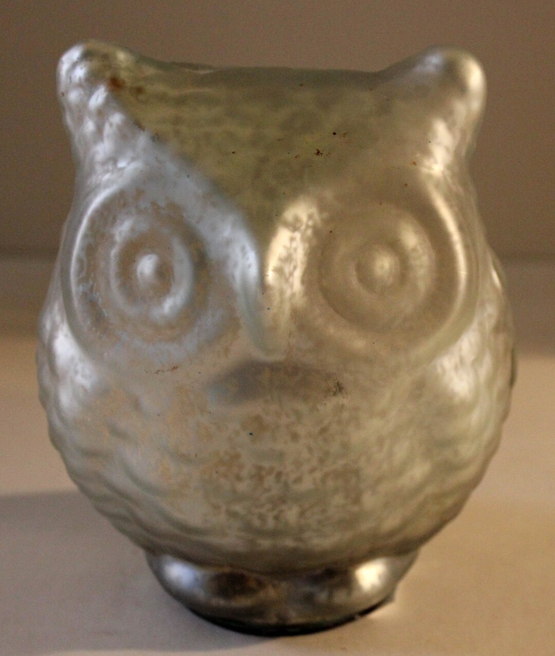 Silvered Mercury Glass Owl W/ Satin Finish - Mercuryglass Owl ...