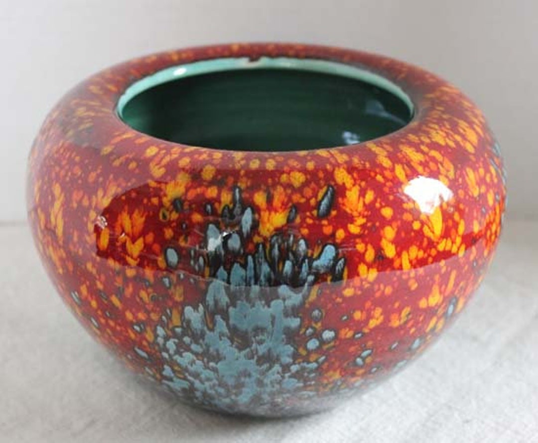 Poole Pottery Ceramic Sunburst Bowl Alan White Master Potter Concave ...