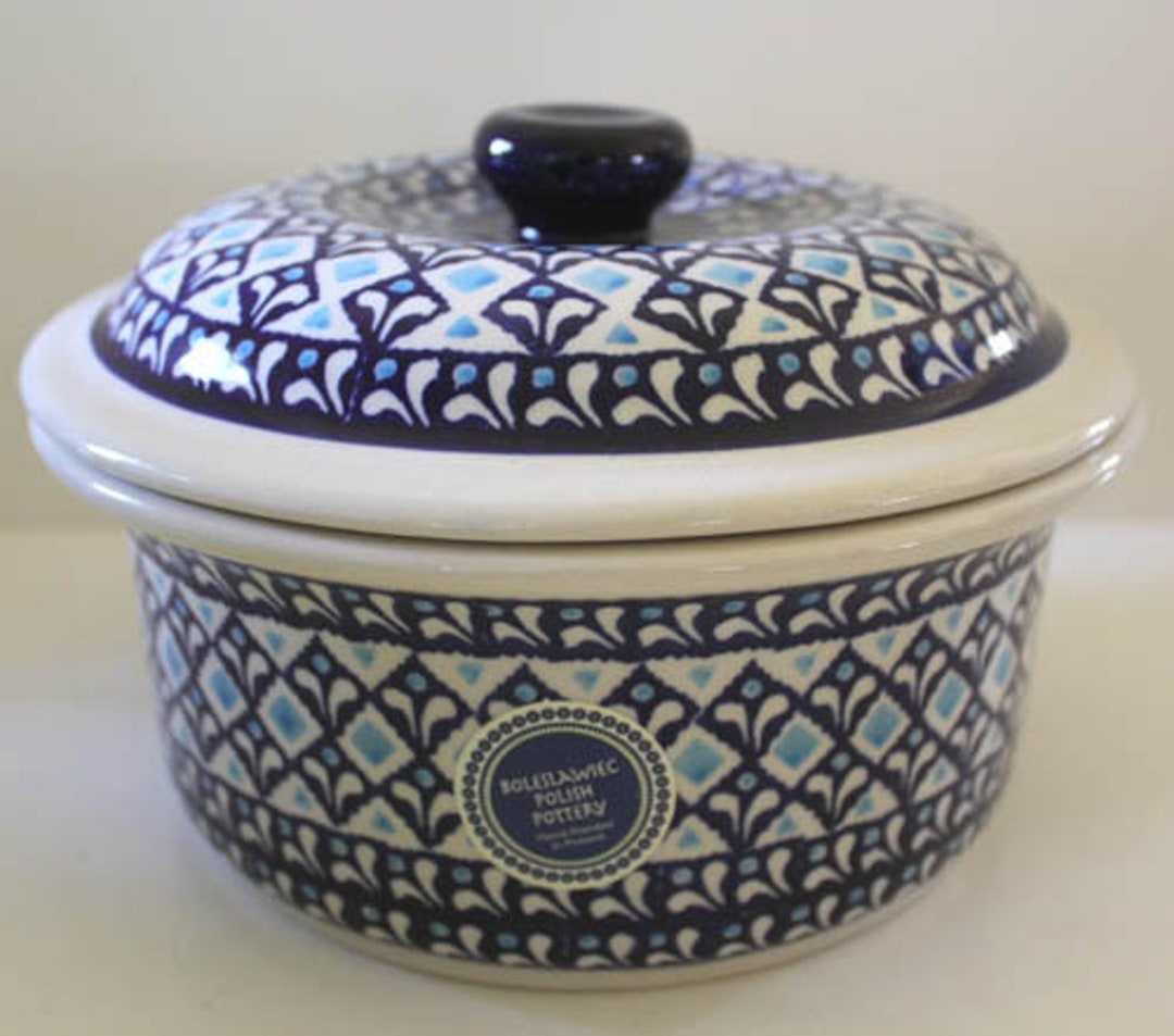 2pc Polish Pottery Casserole Dish & Lid Boleslawiec Polish Pottery ...
