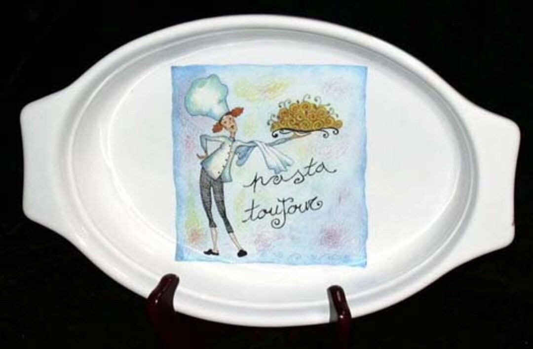 Brunelli Italian Female Chef Bakeware - Blue Pasta Toujour Baker ...