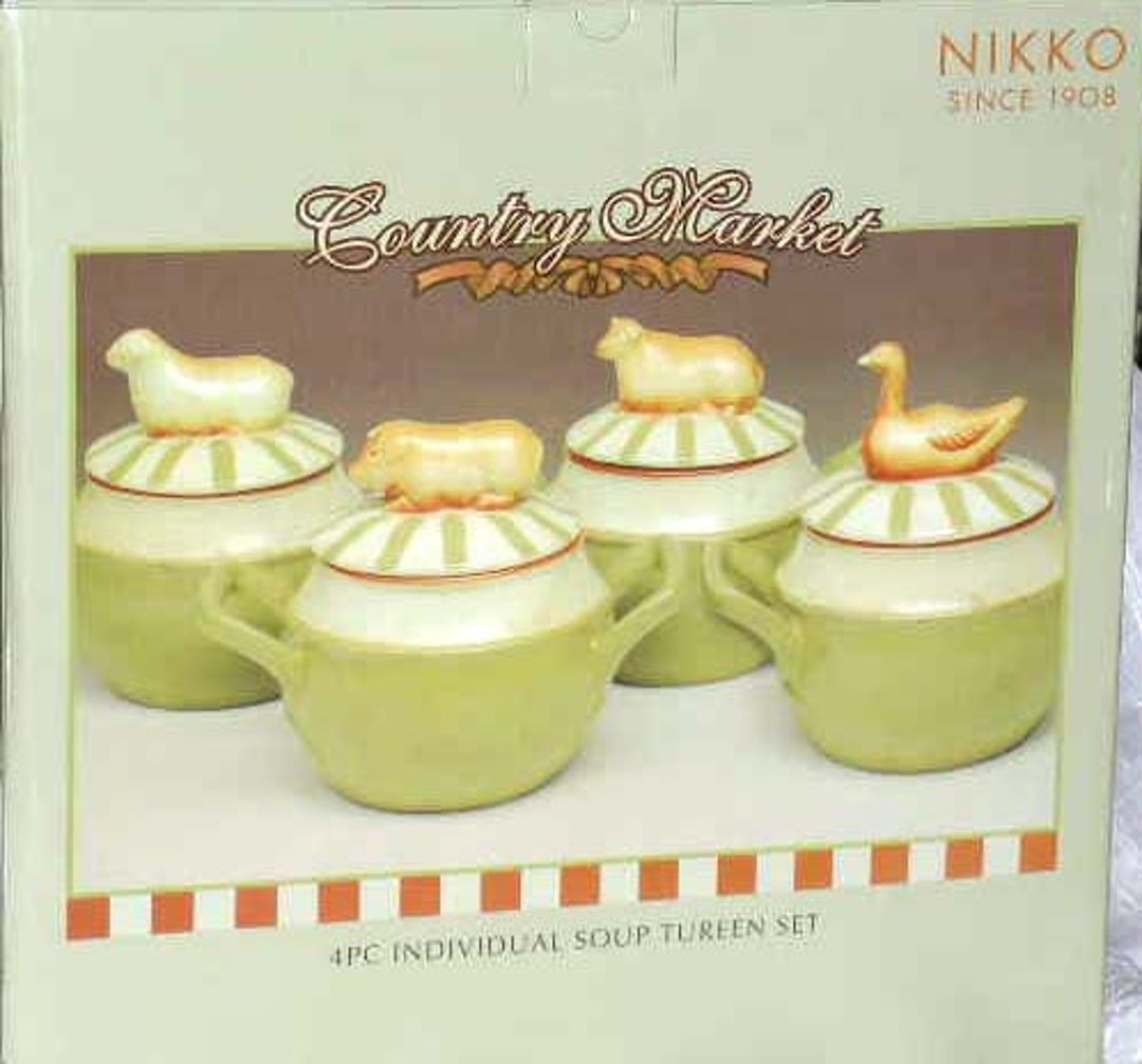 8 Pc Nikko Country Market Soup Bowls W/ Lids - Nikko Country Market ...