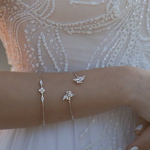 Adjustable Gold Swarovski Crystal Upper Arm Cuff, Bohemian Arm Wrap - Etsy