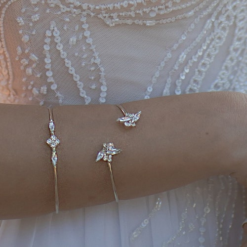 Adjustable Gold Swarovski Crystal Upper Arm Cuff Bohemian Arm - Etsy Israel
