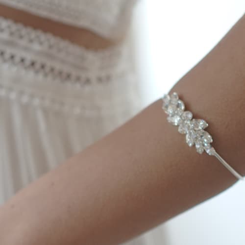 Bridal Arm Bracelet Wedding Bracelet Pearls Arm Bracelet - Etsy
