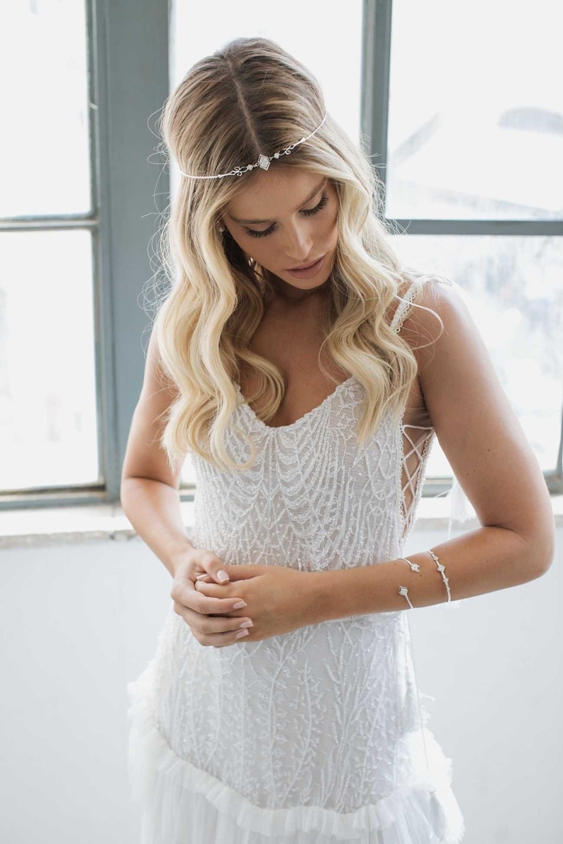 Wedding Crystal Upper Arm Cuff Bohemian Arm Wrap - Etsy