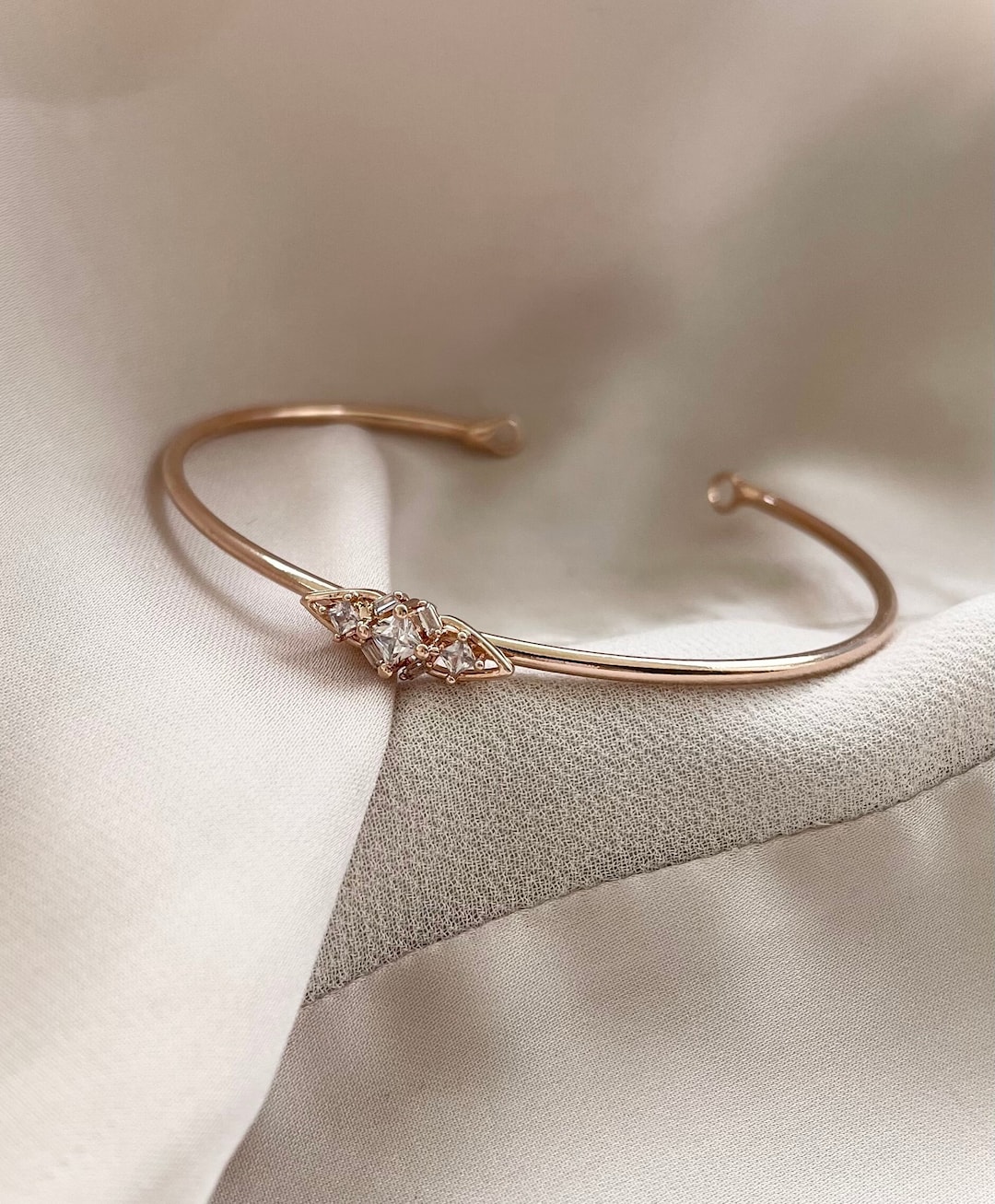Rose Gold Bridal Arm Bracelet - Etsy
