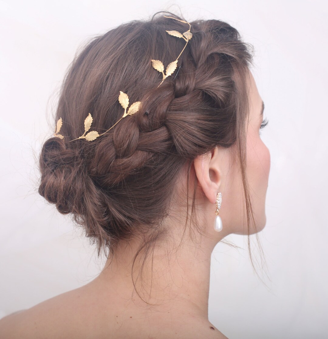 Gold Leaf Bridal Headpiece, Silver Wedding Tiara - Etsy