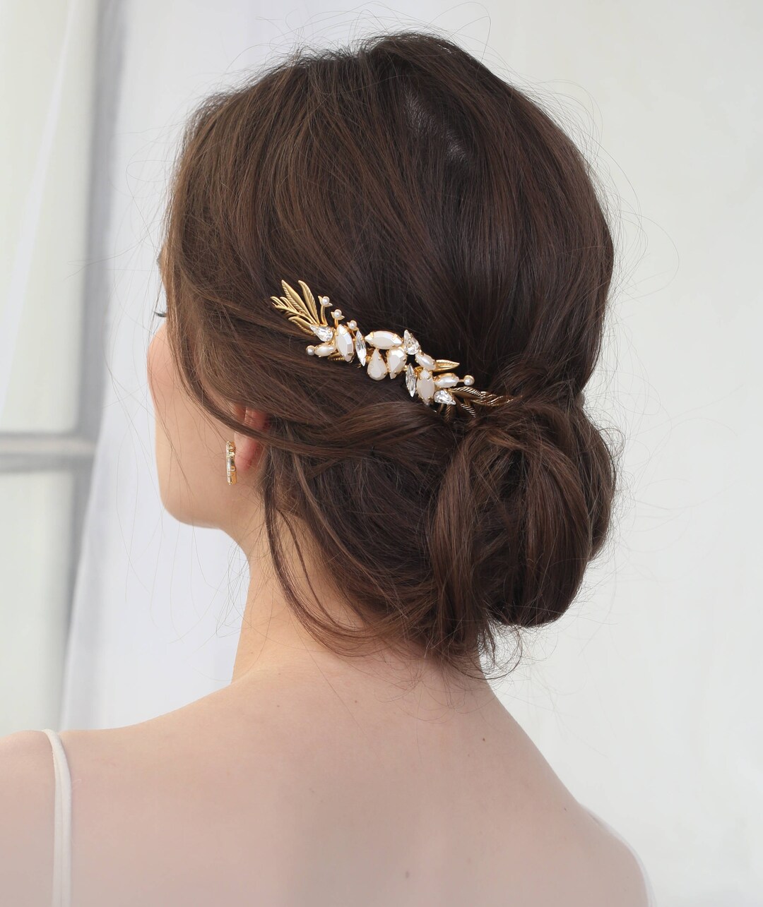 Bridal Hair Comb, Brides Headpiece, Wedding Hair Combs, Leaf Headpieces ...